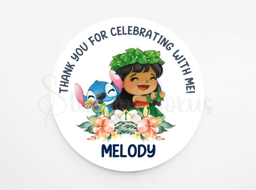 Lilo and Stitch Birthday Stickers | Personalized Stitch Stickers ...