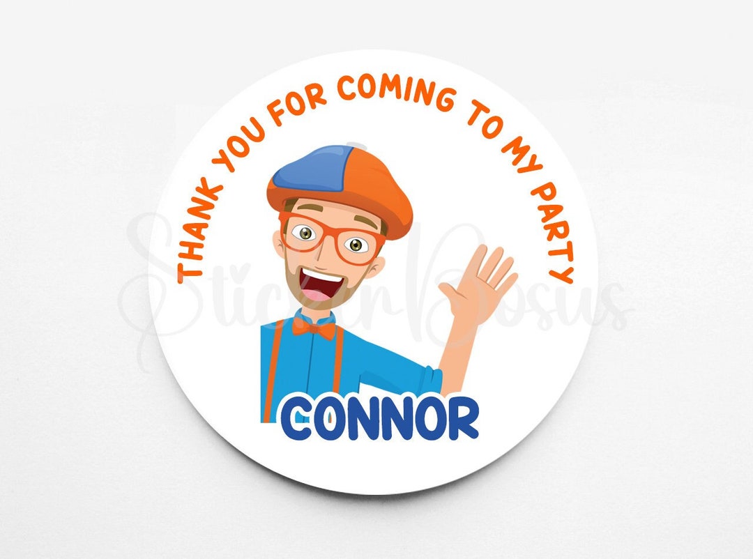 Blippi Birthday Stickers Personalized Blippi Stickers - Etsy