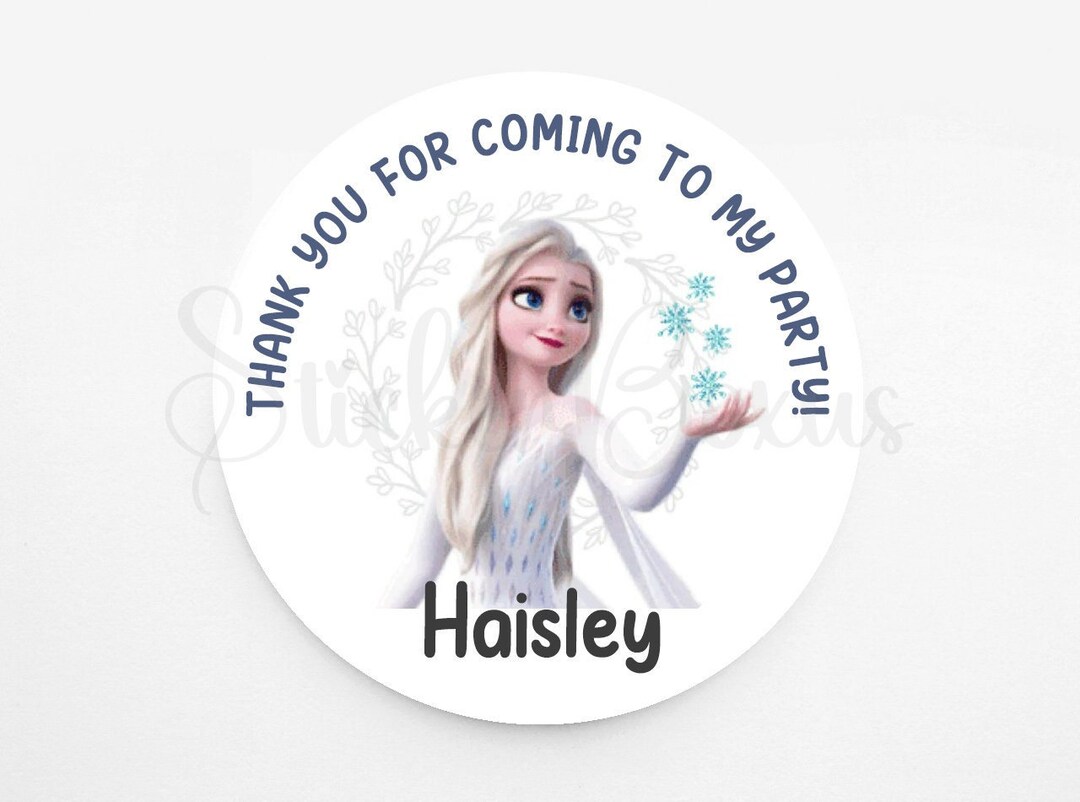 Frozen Birthday Stickers | Personalized Ellsa Stickers | Custom ...