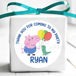 George Pig Birthday Stickers | Personalized George Pig Stickers ...