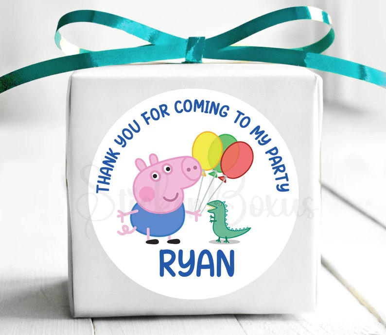 George Pig Birthday Stickers | Personalized George Pig Stickers ...
