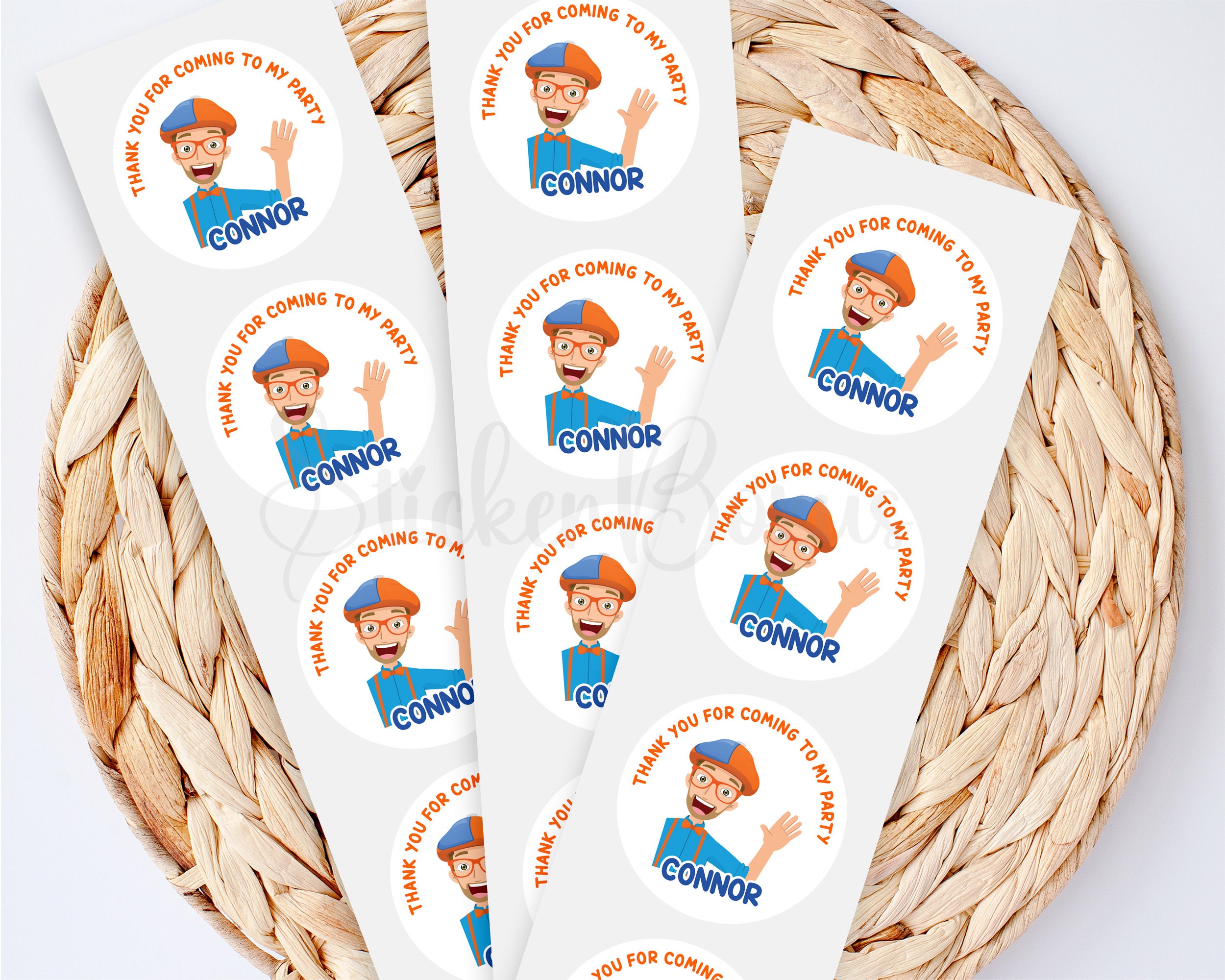 Blippi Birthday Stickers Personalized Blippi Stickers - Etsy