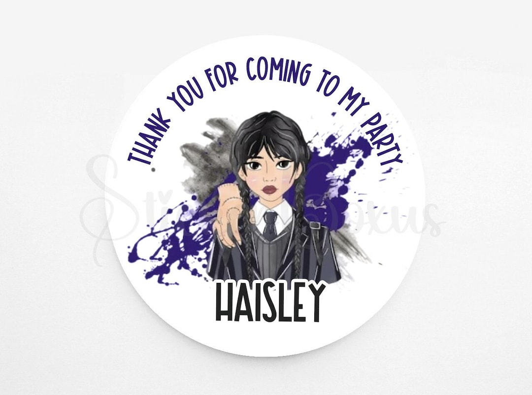 Wednesday Birthday Stickers | Personalized Wednesday Stickers | Custom ...