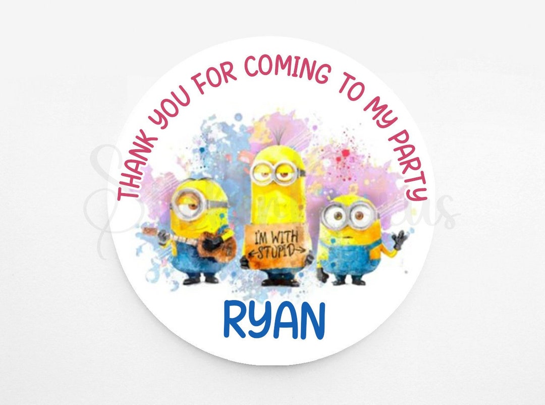 Minions Birthday Stickers | Personalized Stickers | Custom Stickers ...