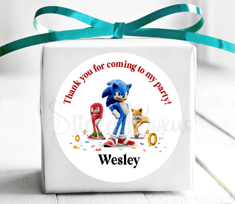 Sonic Birthday Stickers Personalized Sonic Stickers Custom - Etsy