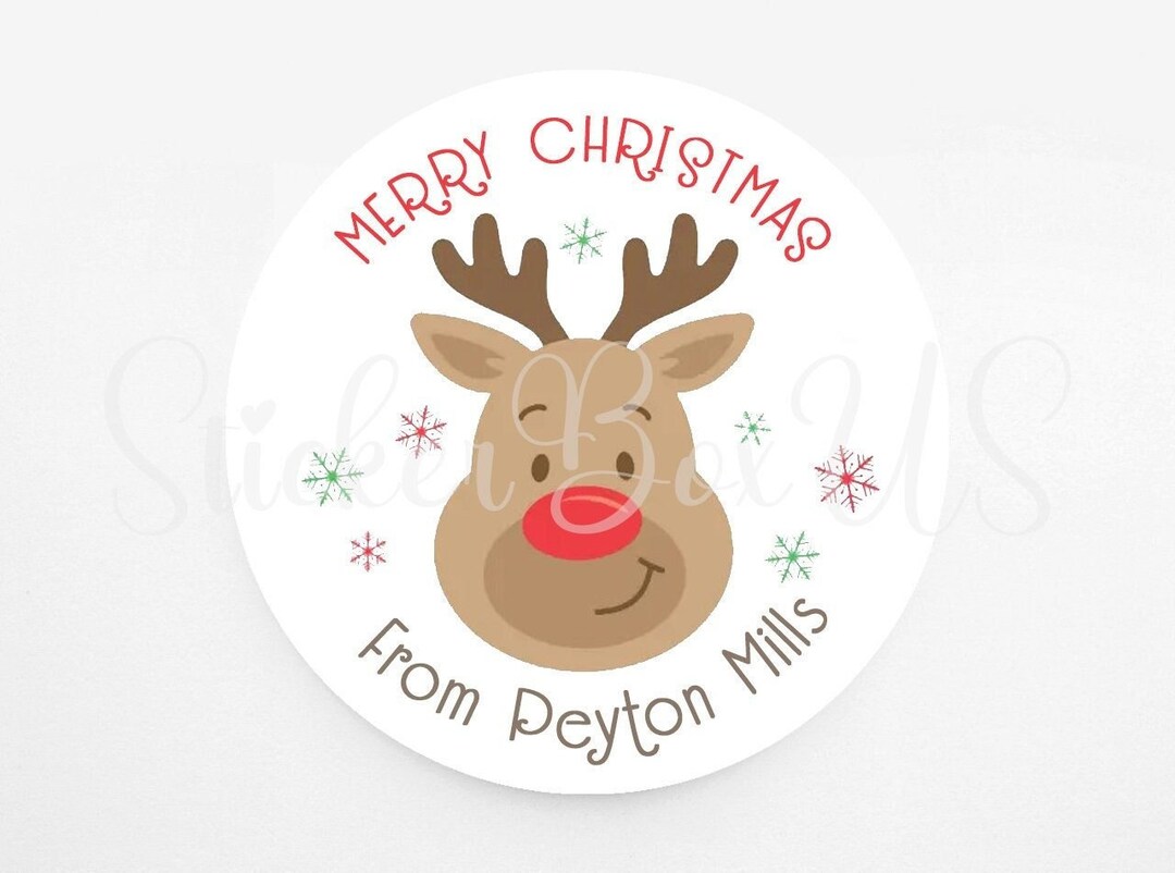 Personalized Christmas Stickers | Custom Christmas Stickers | Christmas ...