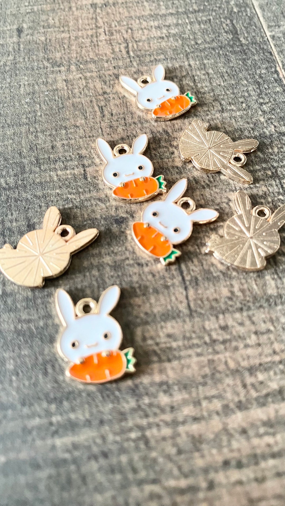 Easter Bunny With Carrot Tumbler Cup Charm Accessories for Water ...