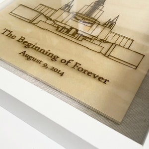 Custom Temple Engraved Wedding Gift LDS Wedding Temple Picture Wood ...