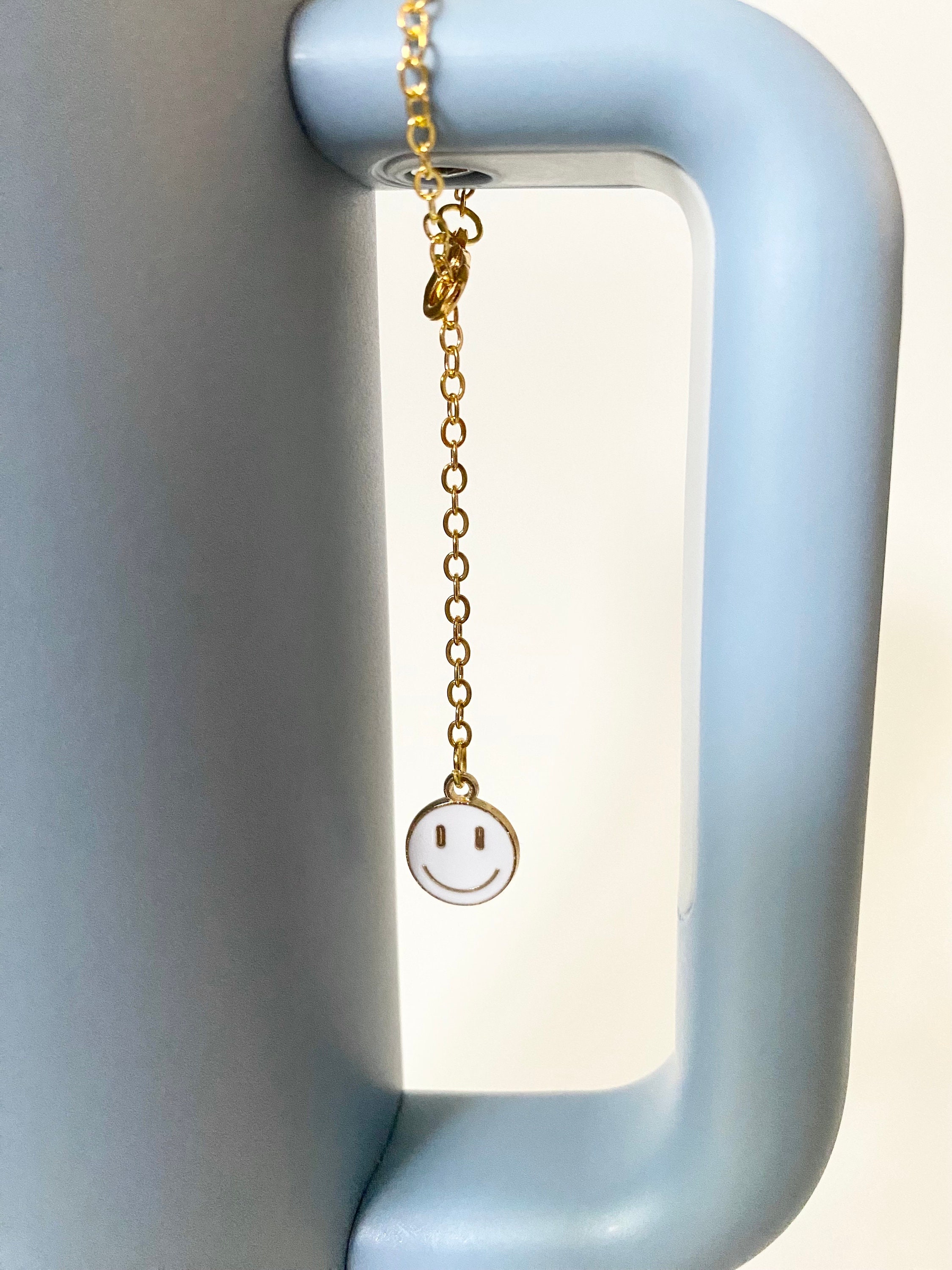 Happy Face Cup Charm Accessory for Cup Handle Charm Smiley Face Gold ...