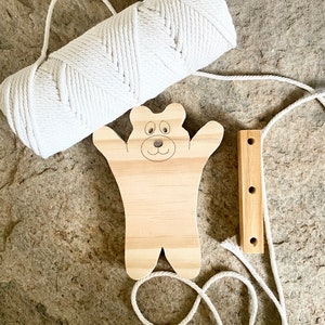 Climbing Bear Pioneer Toy Wooden Rope Climbing Activity for Kids ...