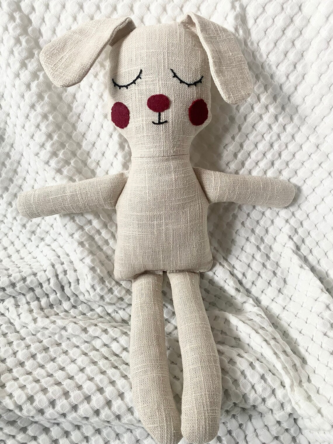 Heirloom Plush Dog Doll Handmade in USA Stuffed Animal Fabric Doll 15 ...
