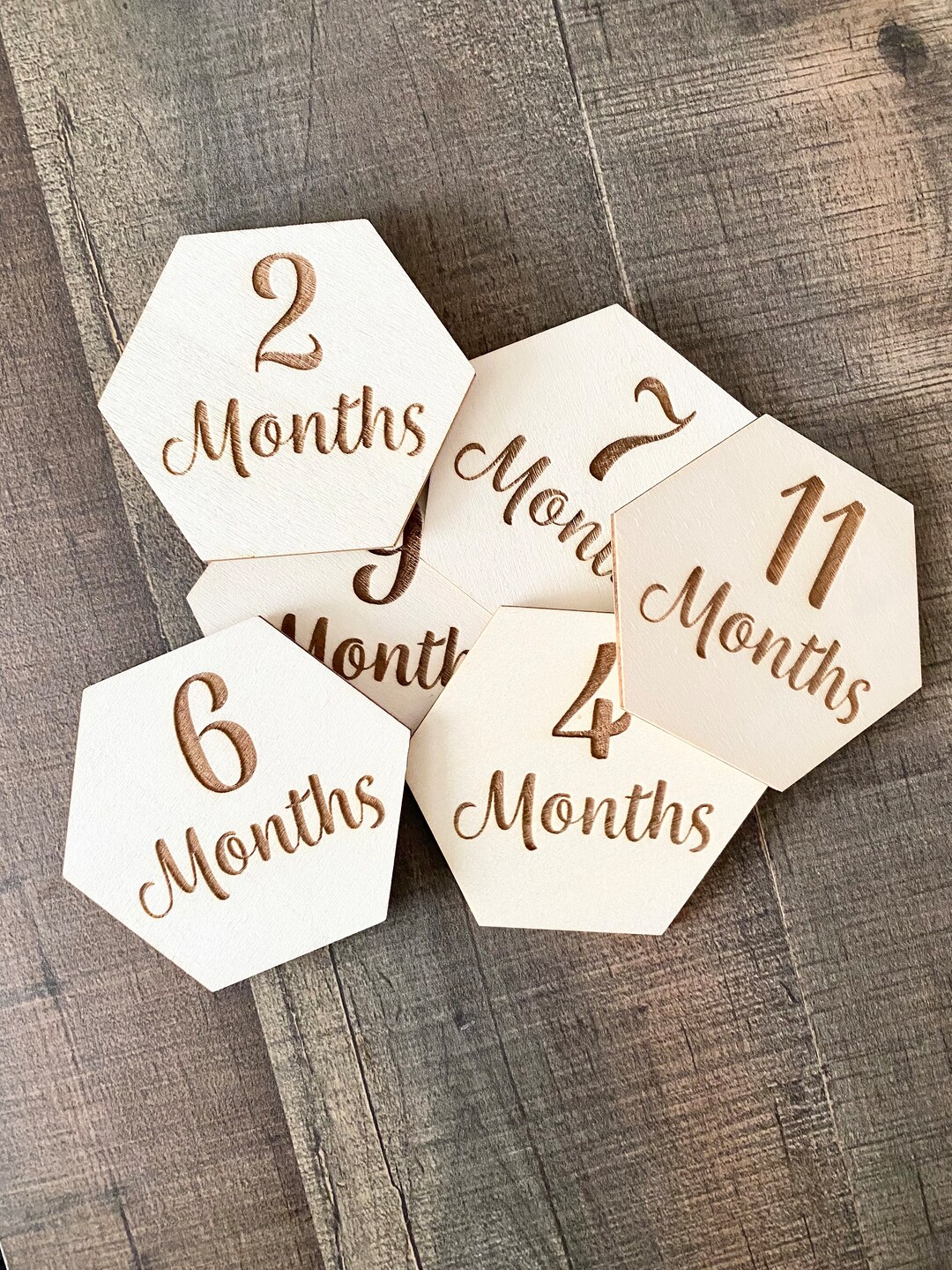 Monthly Photo Prop for Newborn Photography Keepsake Wooden Baby ...