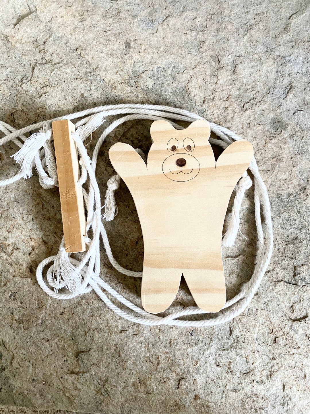 Climbing Bear Pioneer Toy Wooden Rope Climbing Activity for Kids ...