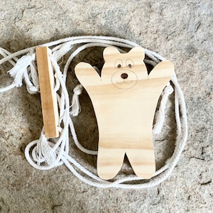 Climbing Bear Pioneer Toy Wooden Rope Climbing Activity for Kids ...