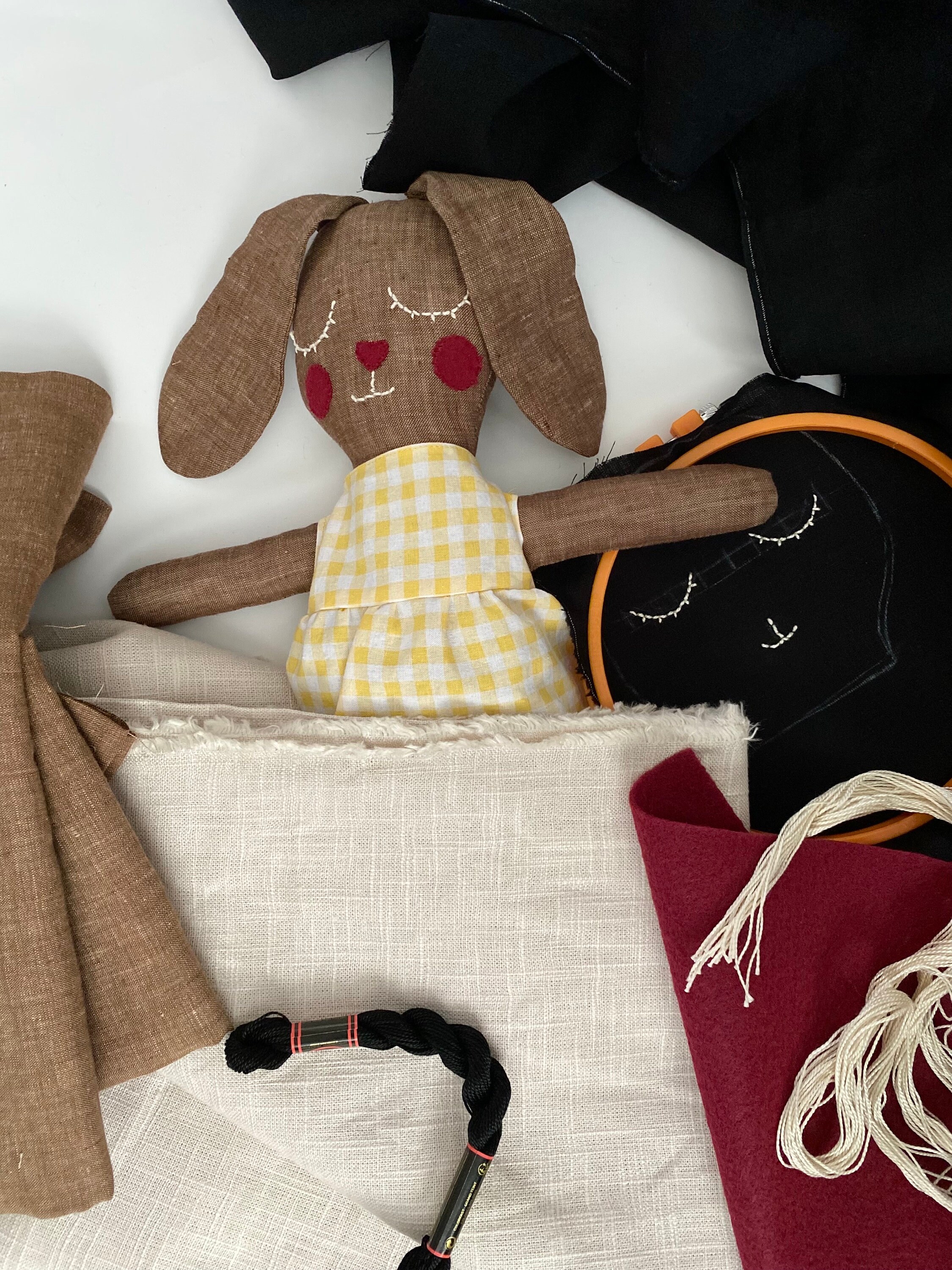 Heirloom Plush Dog Doll Handmade in USA Stuffed Animal Fabric Doll 15 ...