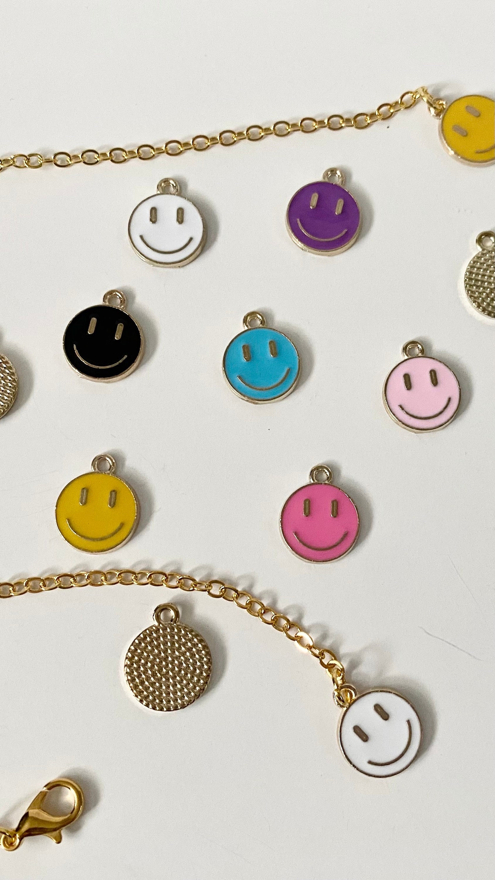 Happy Face Cup Charm Accessory for Cup Handle Charm Smiley Face Gold ...