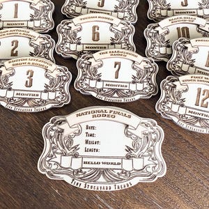 Milestone Cowboy Belt Buckle Set Newborn Photo Prop Monthly Disc Set ...