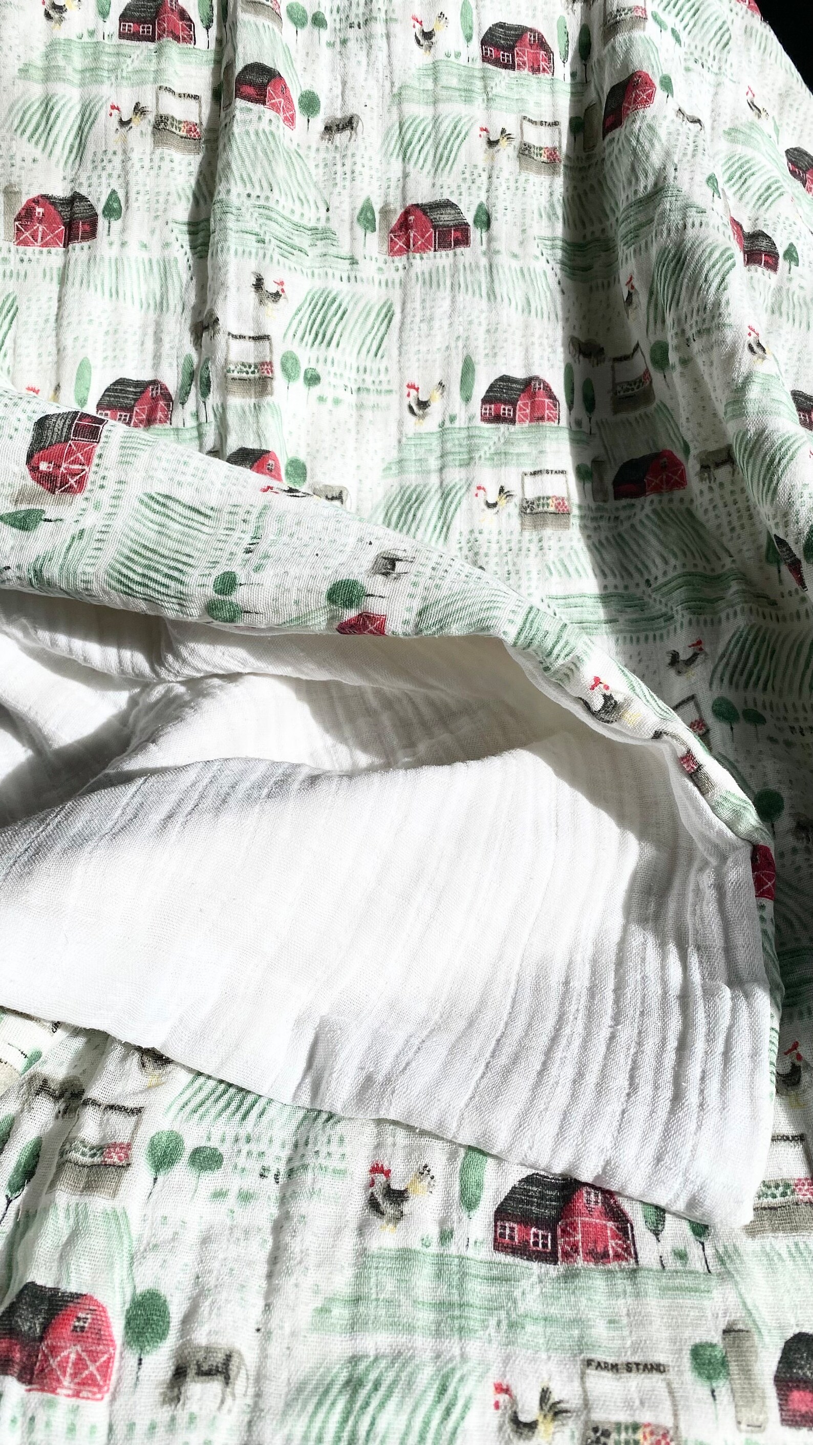 Cottagecore Mushroom Cotton Baby Quilt Oversized Handmade Baby Blanket ...