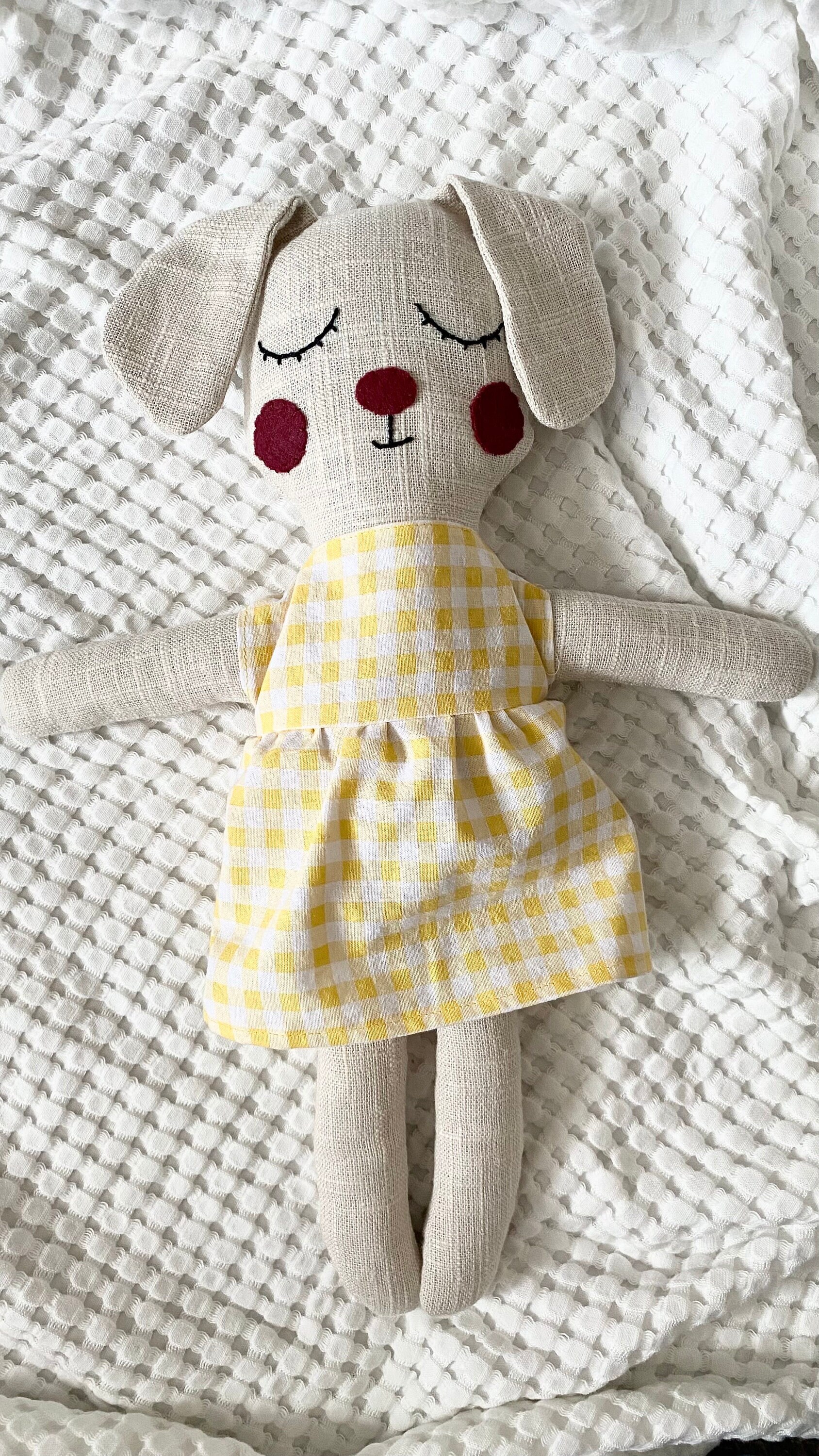 Heirloom Plush Dog Doll Handmade in USA Stuffed Animal Fabric Doll 15 ...