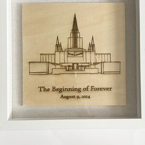 Custom Temple Engraved Wedding Gift LDS Wedding Temple Picture Wood ...