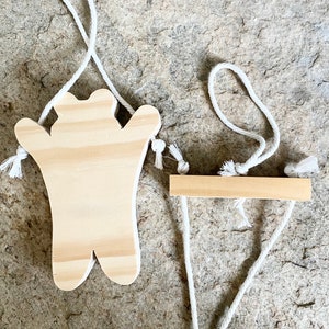 Climbing Bear Pioneer Toy Wooden Rope Climbing Activity for Kids ...