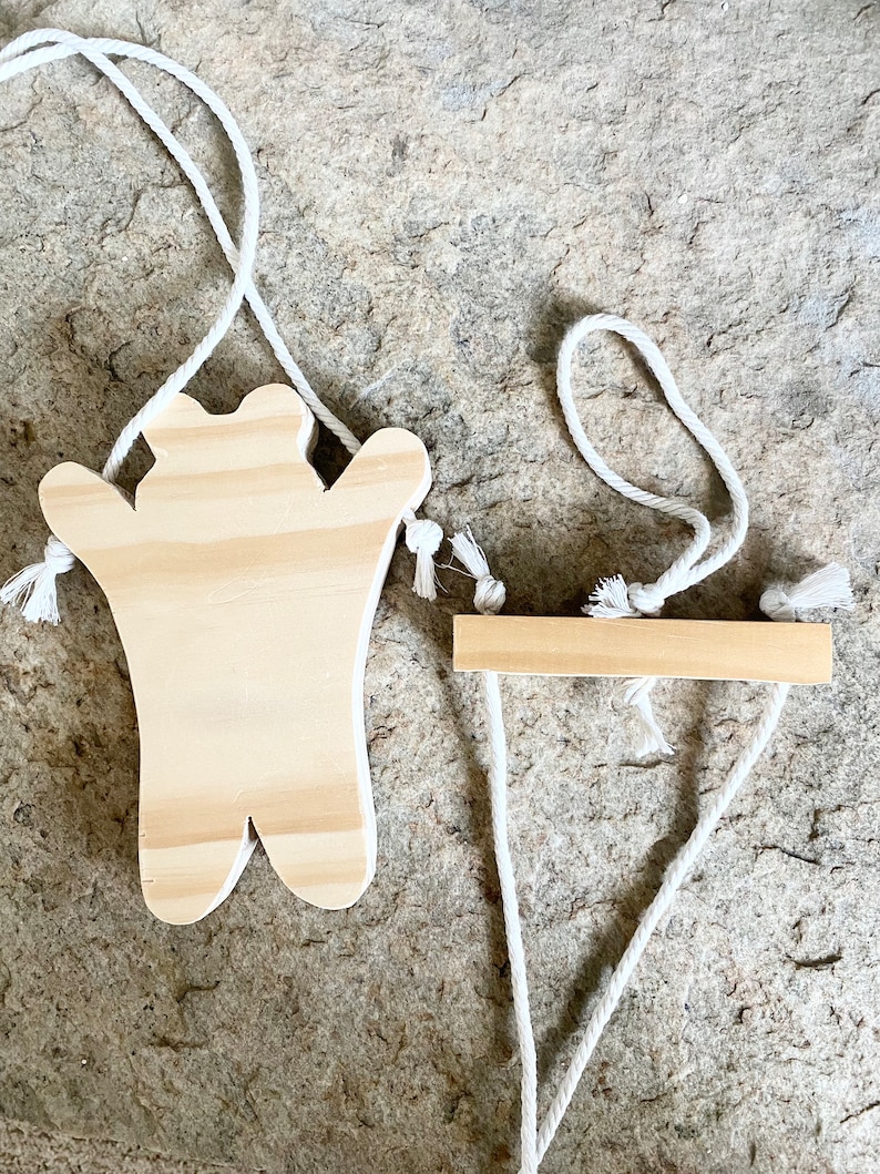 Climbing Bear Pioneer Toy Wooden Rope Climbing Activity for Kids ...