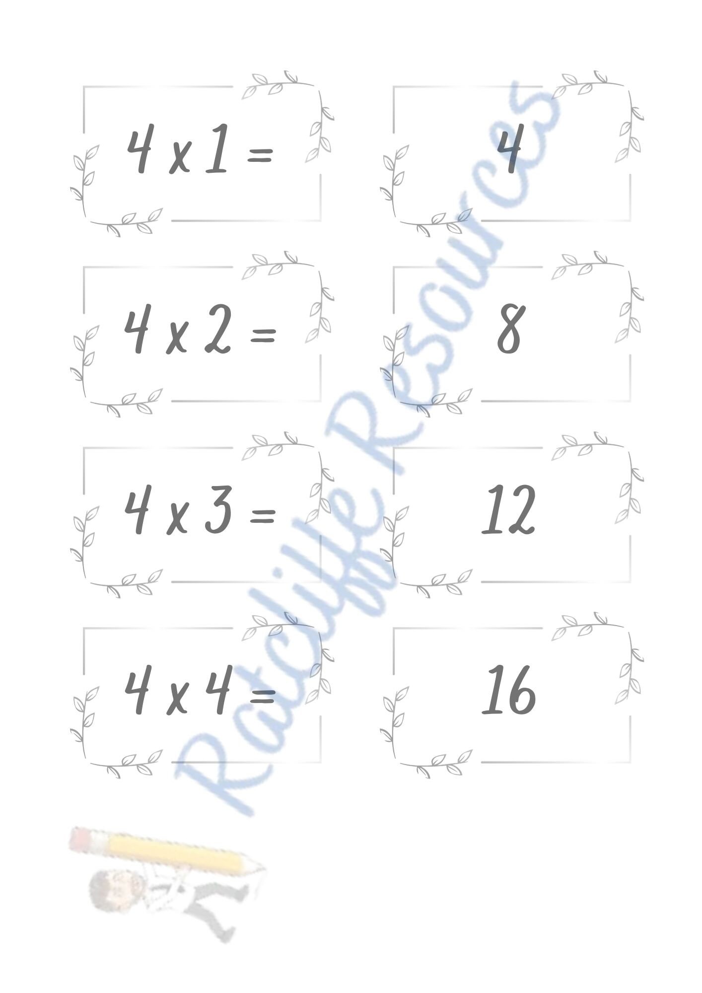 Times Tables Match-up Cards - Etsy