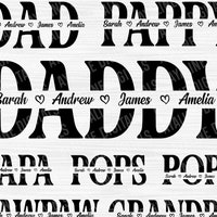 Dad Svg Bundle, Dad Monogram Svg, Grandpa Monogram Svg, Dad With Kid ...