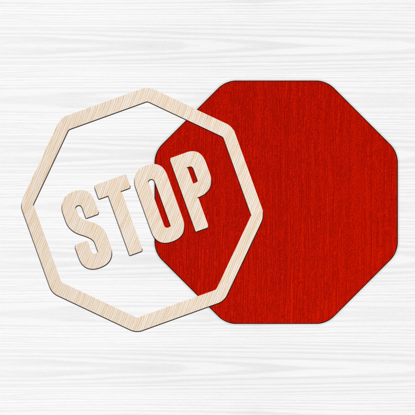 Stop Sign Svg, Layered Stop Sing Cut Files, Stop Sign Laser Cut File ...