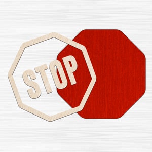 Stop Sign Svg, Layered Stop Sing Cut Files, Stop Sign Laser Cut File ...