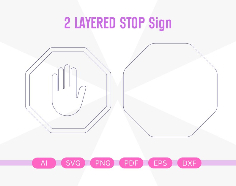 Stop Sign Svg, Layered Stop Sing Cut Files, Stop Sign Laser Cut File ...