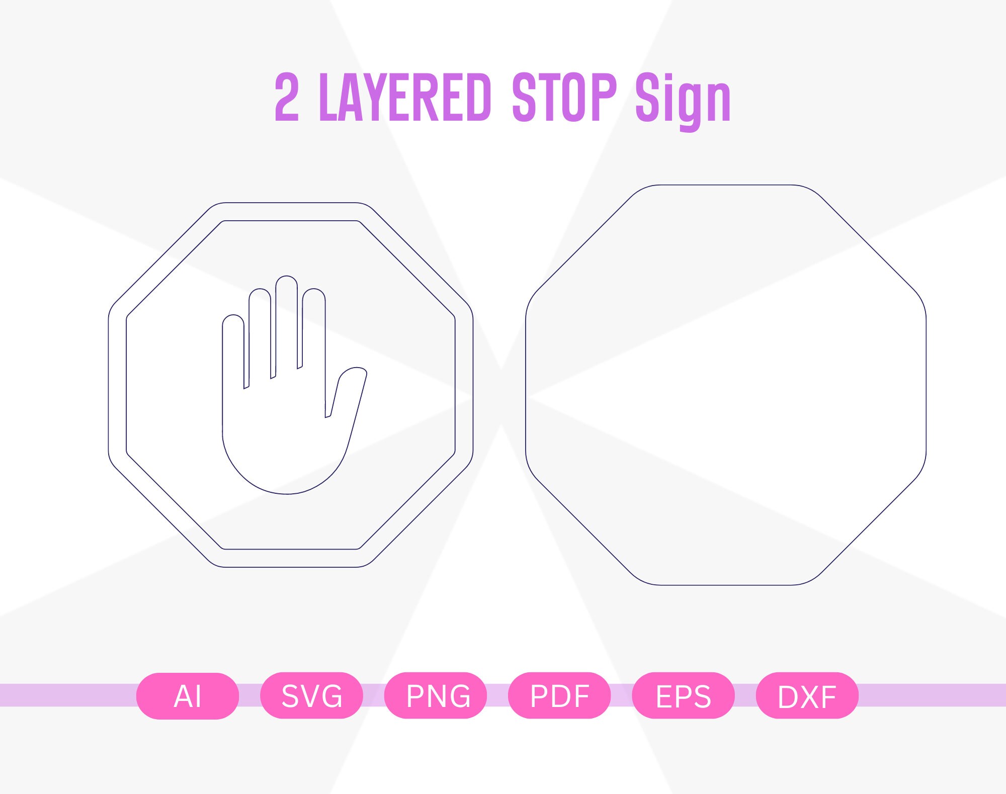 Stop Sign Svg, Layered Stop Sing Cut Files, Stop Sign Laser Cut File ...