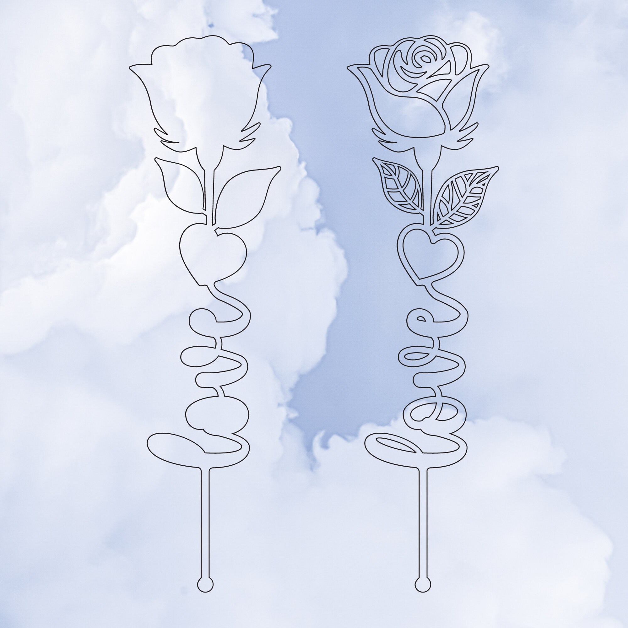 Rose Laser Cut File, Layered Rose Cut Files, Mom Rose Laser Cut File ...