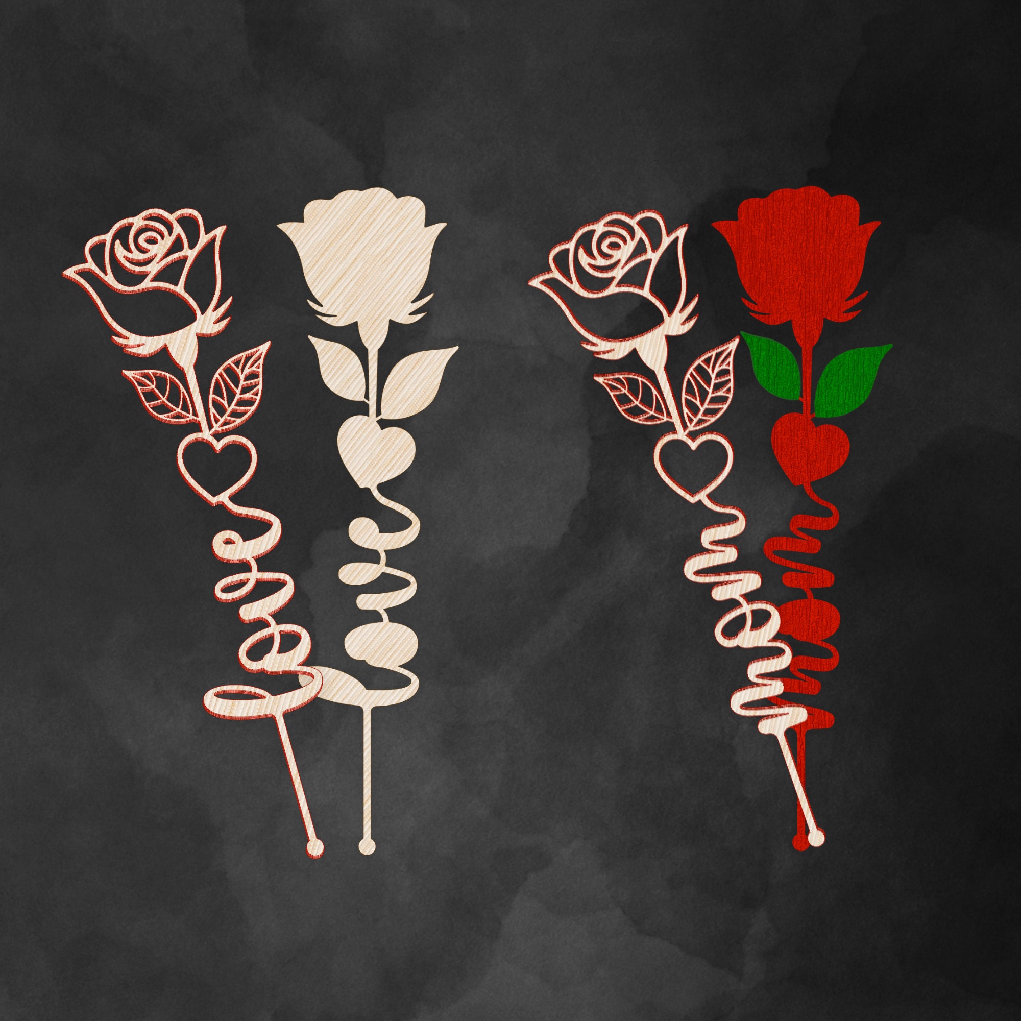 Rose Laser Cut File, Layered Rose Cut Files, Mom Rose Laser Cut File ...