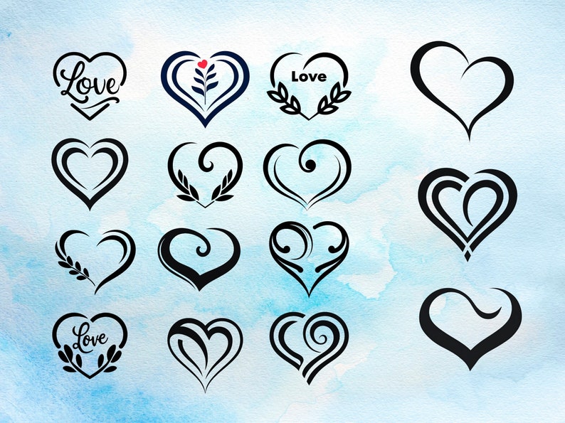 Paquete de corazón svg - corazones svg, amor svg, lindos archivos de ...