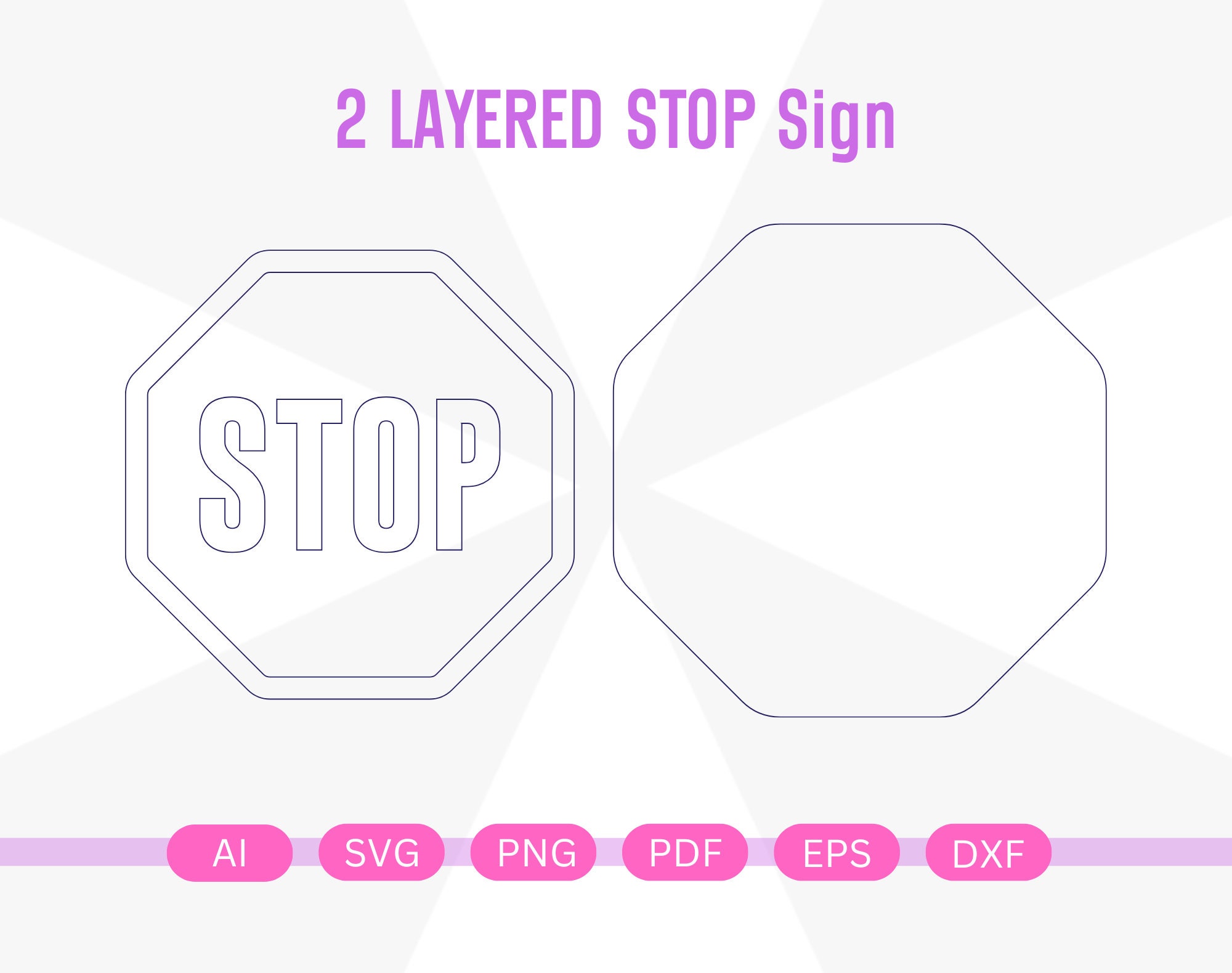 Stop Sign Svg, Layered Stop Sing Cut Files, Stop Sign Laser Cut File ...