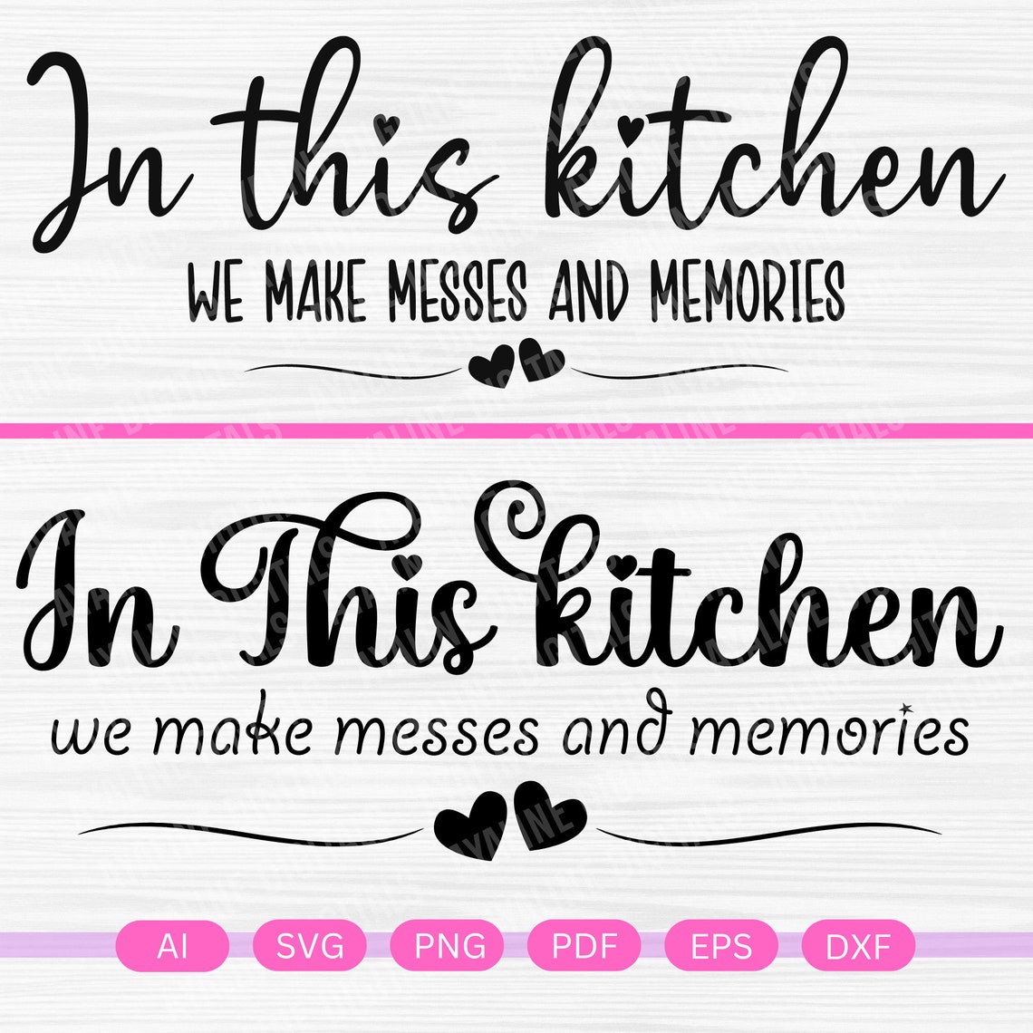 In This Kitchen We Make Messes and Memories SVG - Kitchen Quote ...
