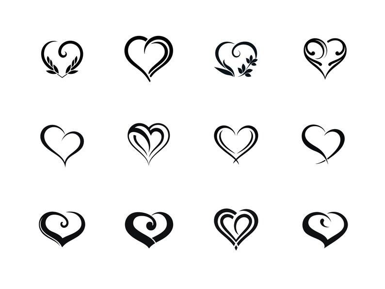 Paquete de corazón svg - corazones svg, amor svg, lindos archivos de ...