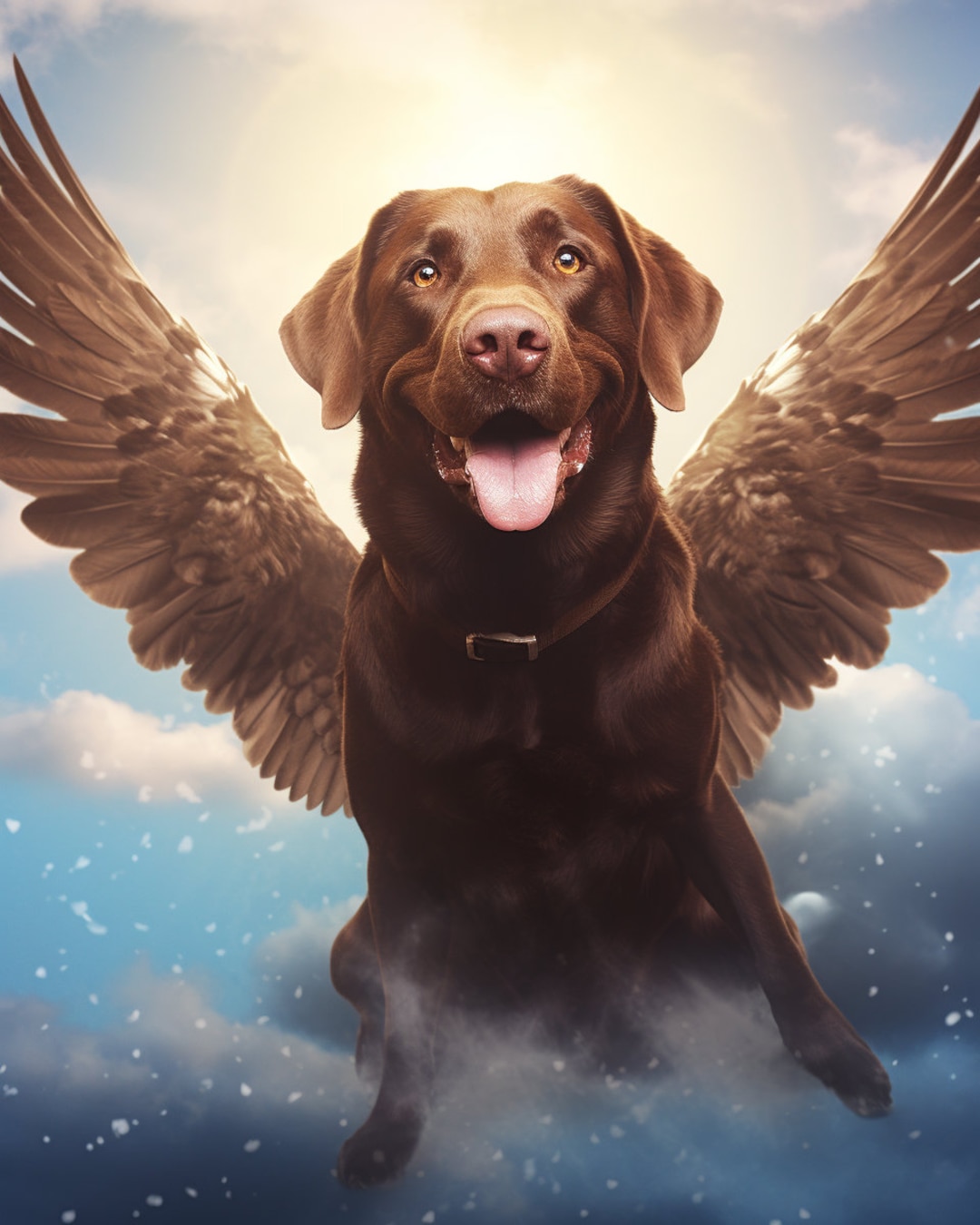 Chocolate Labrador With Angel Wings on A Cloud - Etsy