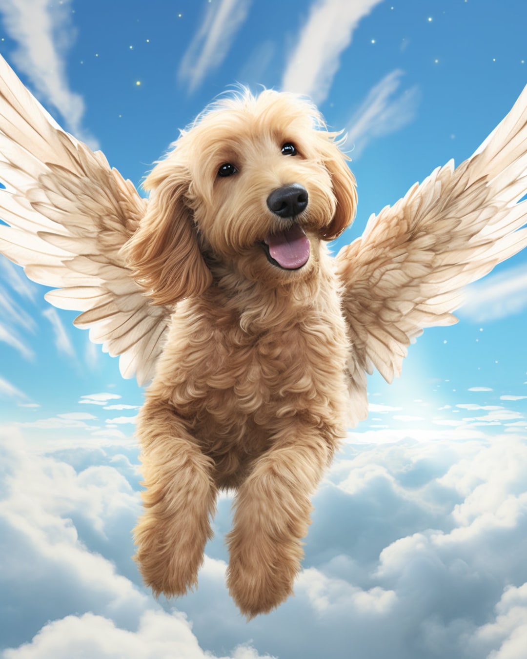 Goldendoodle With Angel Wings - Etsy