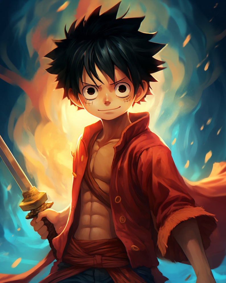 Anime Luffy With A Sword - Etsy