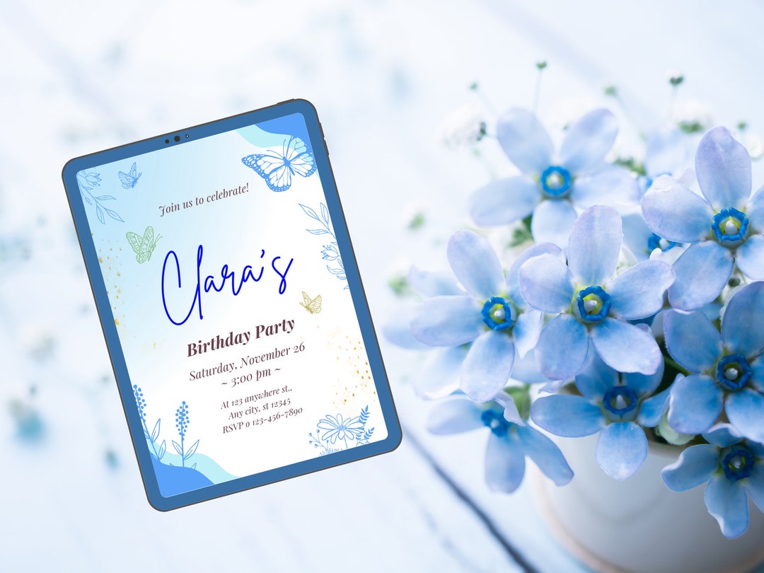 Editable Birthday Party Invitation Card, Printable Template ...