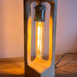 Beautiful Hand Carved Sculpture Oak Lamp - Etsy