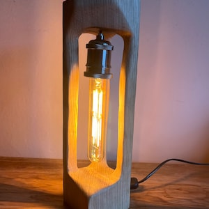 Beautiful Hand Carved Sculpture Oak Lamp - Etsy