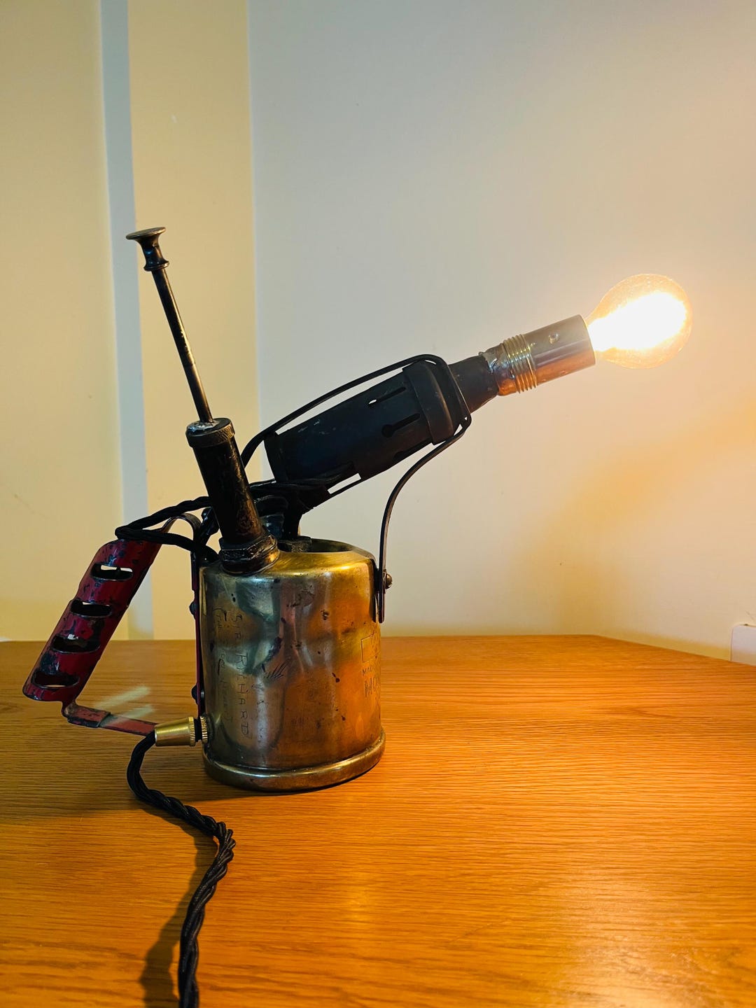 Vintage Blow Torch Lamp | Vintage Decor | Up-cycled Lamp Project - Etsy