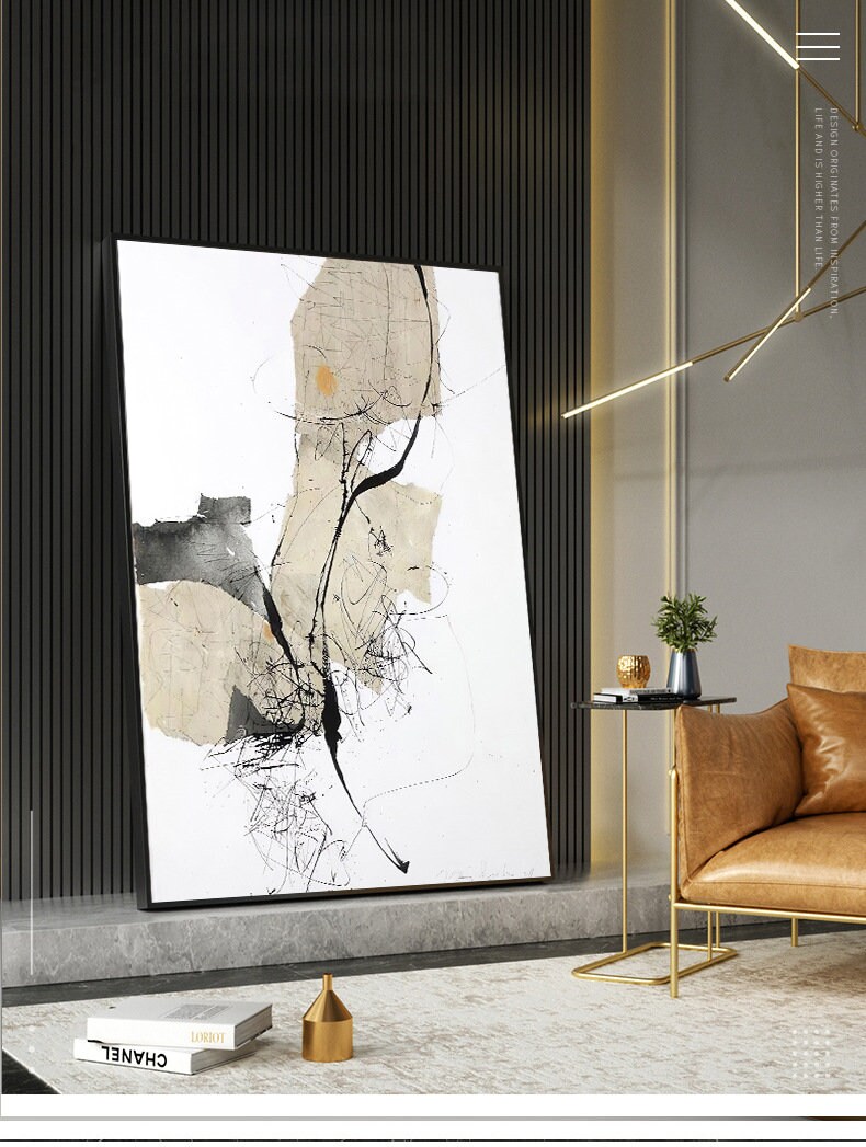 Large Abstract Art Painting Frame Aluminium Crystal Porcelain Glass ...