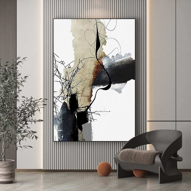 Large Abstract Art Painting Frame Aluminium Crystal Porcelain Glass ...