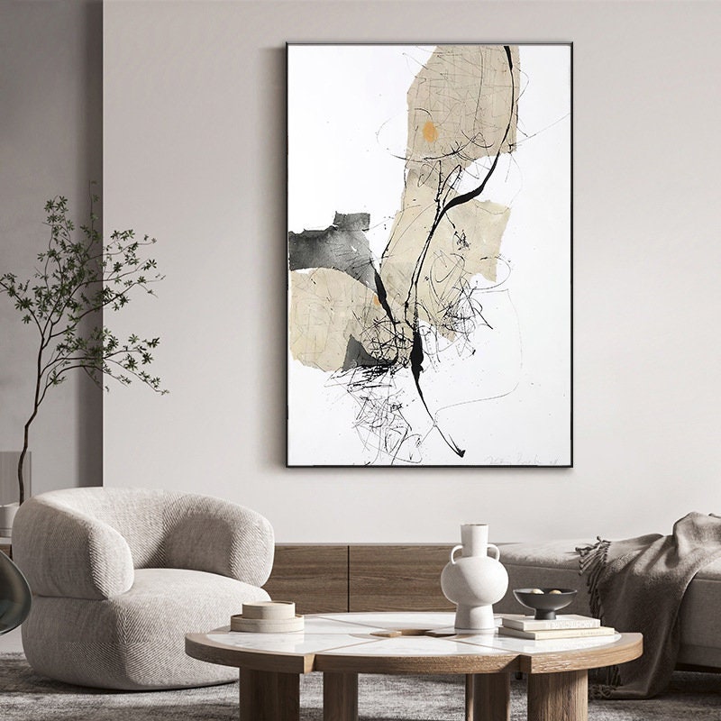 Large Abstract Art Painting Frame Aluminium Crystal Porcelain Glass ...