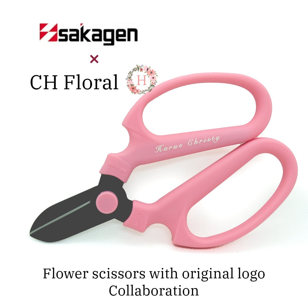 Flower Scissor, Sakagen, Japanese, Hand Creation F170, Black Blade ...