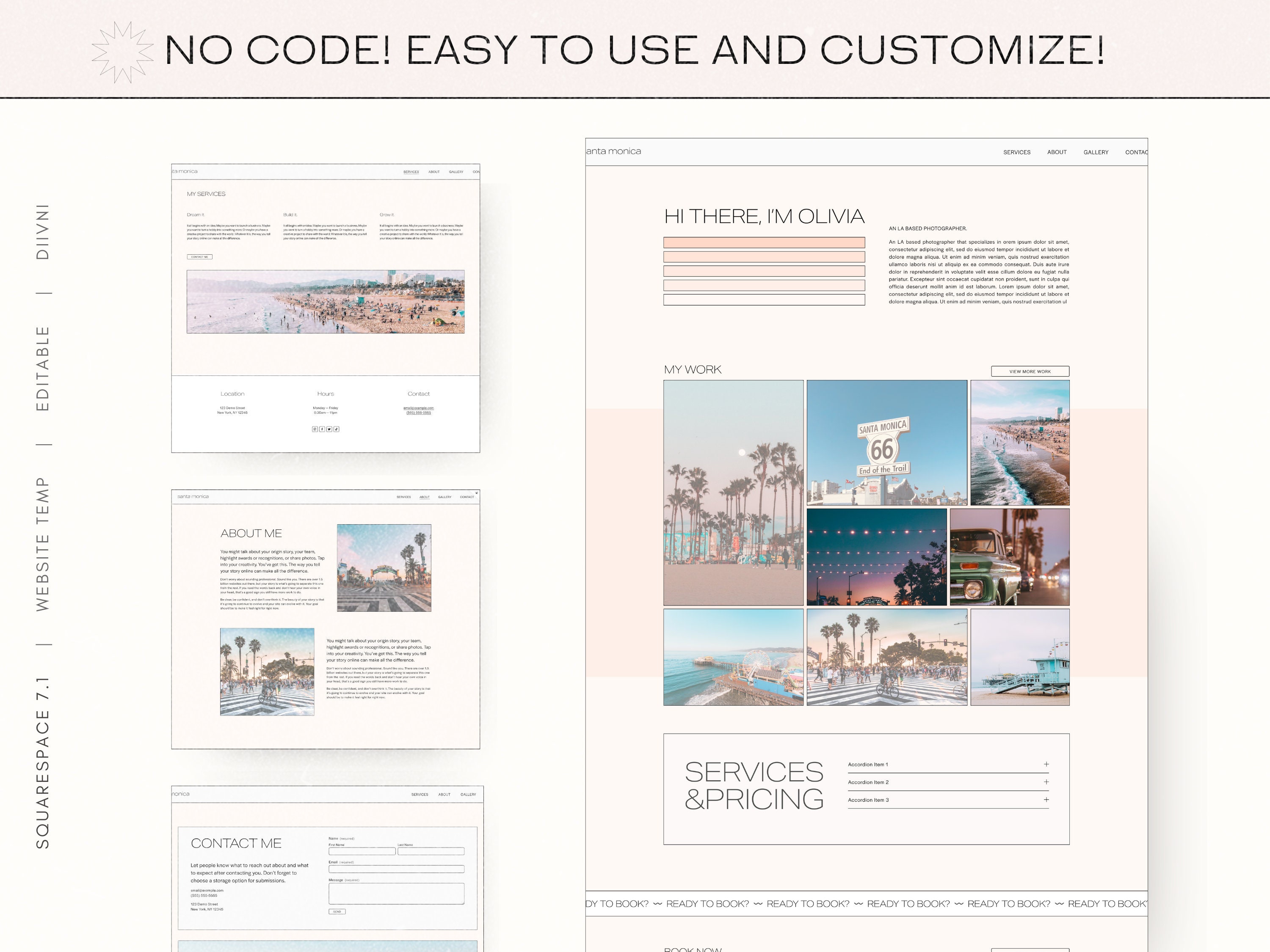Squarespace Website Template for Small Business Owner, Photographer ...